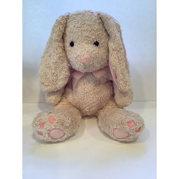 HugFun | Toys | Hugfun Tan Cream Bunny Rabbit Plush Pink Ears Stuffed ...